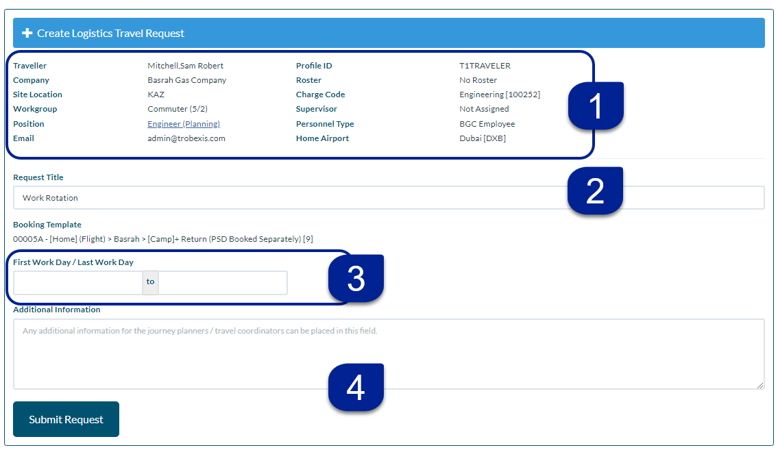 Create Travel Requests – Trobexis Help Centre